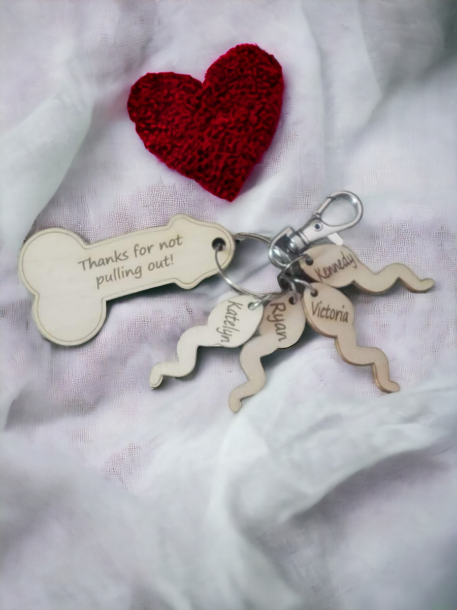 Personalized Penis and Swimmer Pee Pee Keychains – Wholesale By Kali